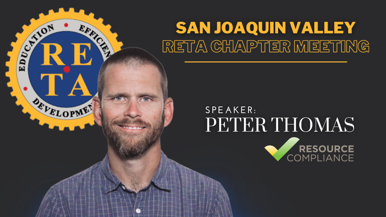 Peter Thomas, President of Resource Compliance, was the speaker at the ...